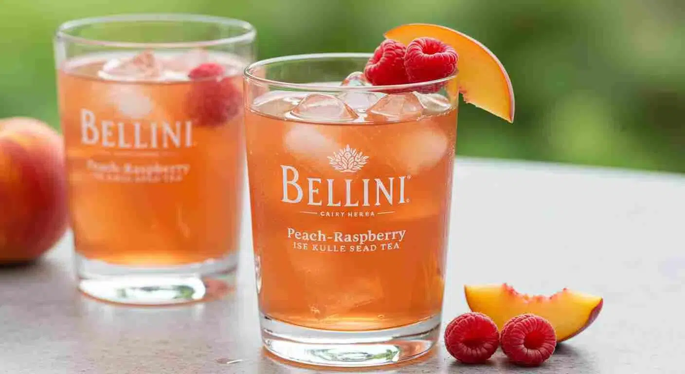 Bellini Peach-Raspberry Iced Tea: Refreshing & Fruity