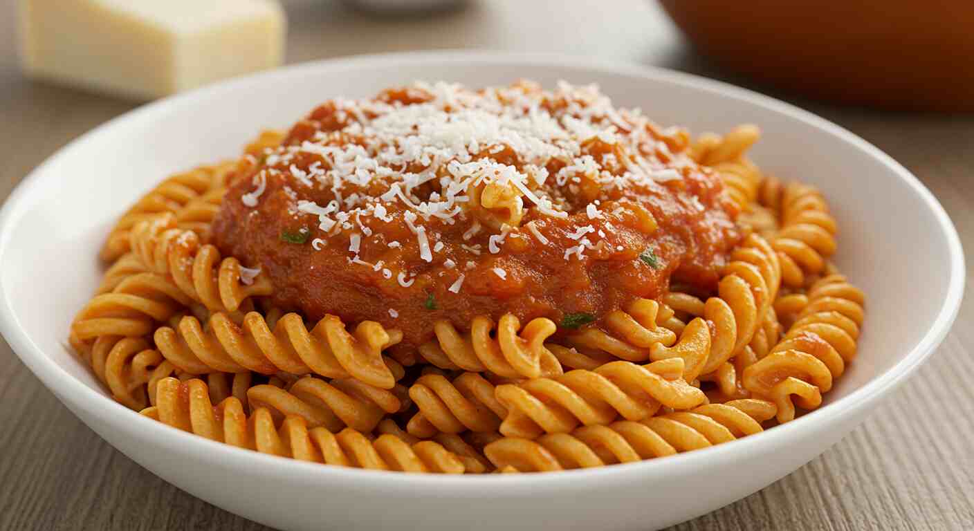 Rotini with Marinara Healthy & Delicious Choice For Kids
